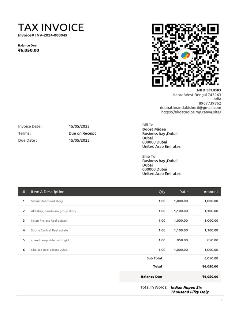 Tax Invoice | PDF | Rupee | Accounting