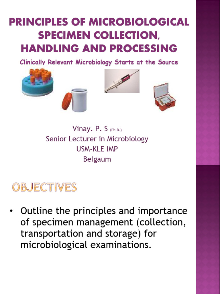 1.1 Microbiological Specimen Collection and Handling | PDF | Infection ...