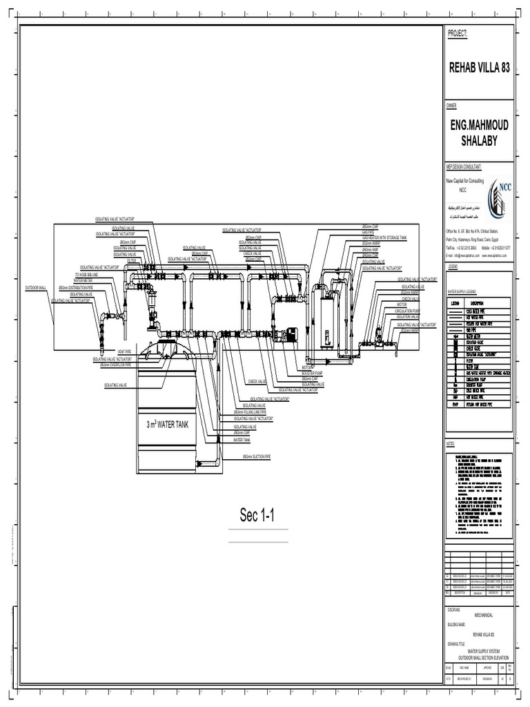 Outdoor Wall Section-Sec (1-1) | PDF | Valve | Gas Technologies