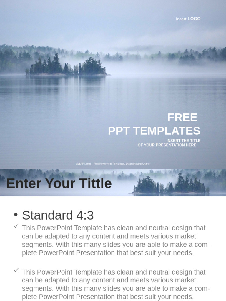 Beautiful Lake View Nature PPT Templates Standard | PDF