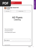 Listening Yle Sample Papers Flyers Vol 1 | PDF