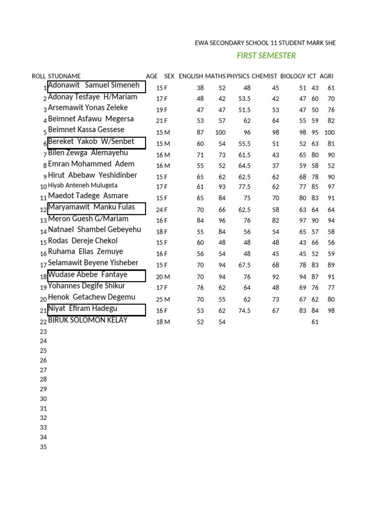 First Semester | PDF