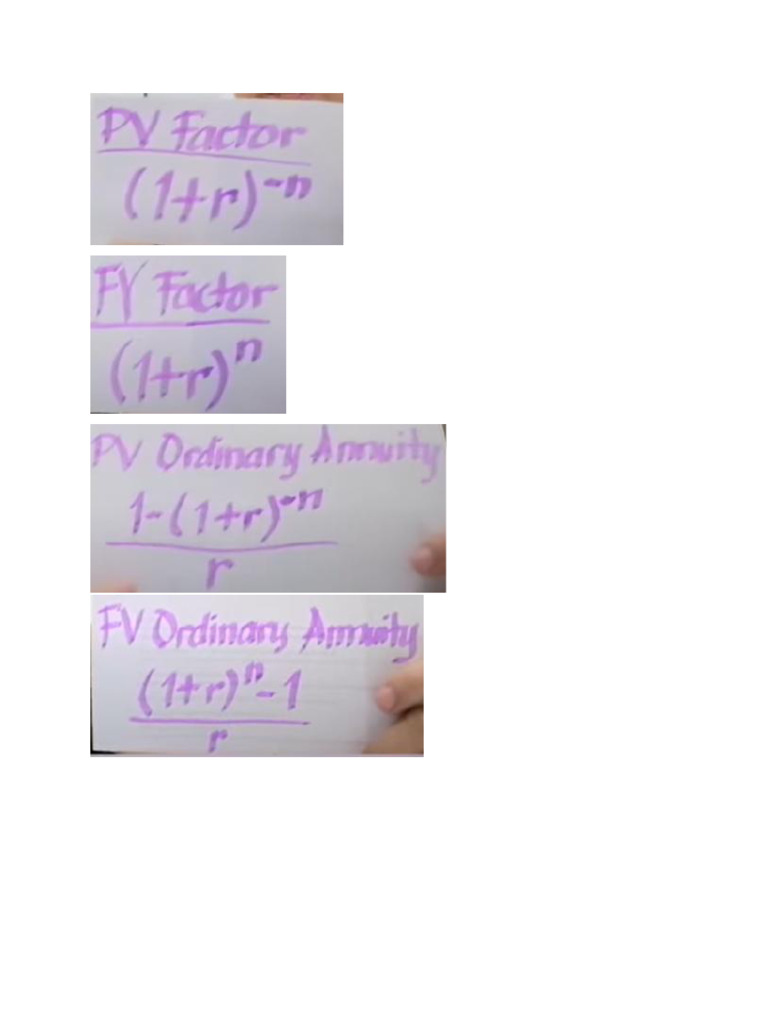 PV and FV Factor Formula | PDF