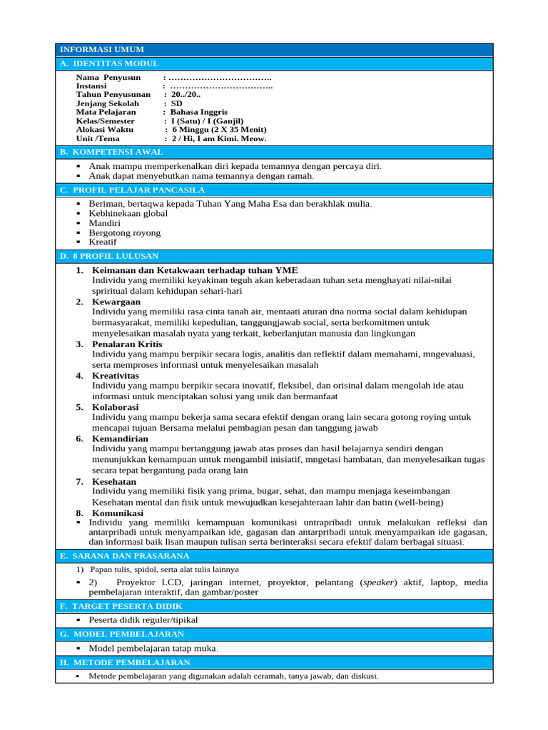Modul Ajar BAB 2 | PDF