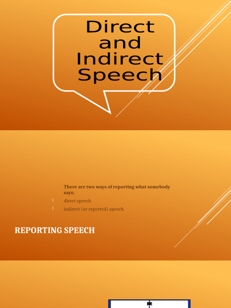 Direct vs Indirect Speech Guide | PDF | Linguistics | Grammar