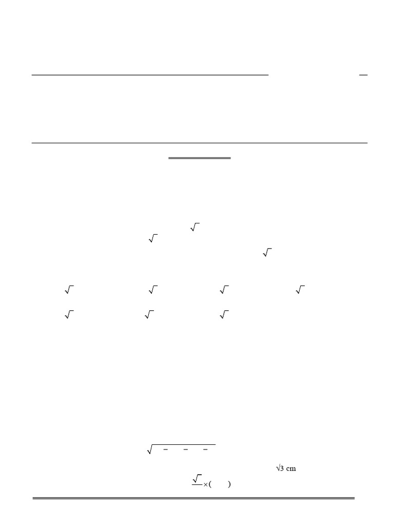 Maths Class Ix Chapter 12 Herons Formula Practice Paper 13 | PDF | Area | Triangle