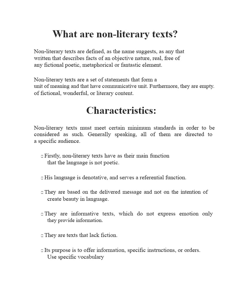 What Are Non-Literary Texts? | PDF | Function (Mathematics) | Information