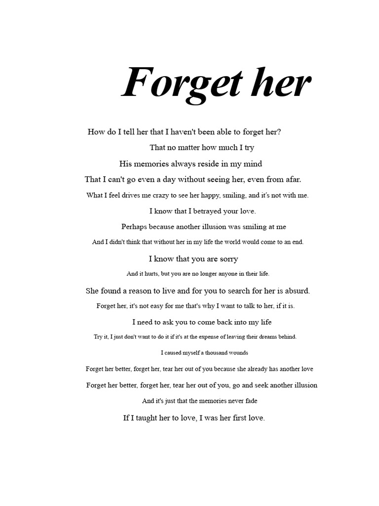Struggling to Forget a Lost Love | PDF | Forgiveness