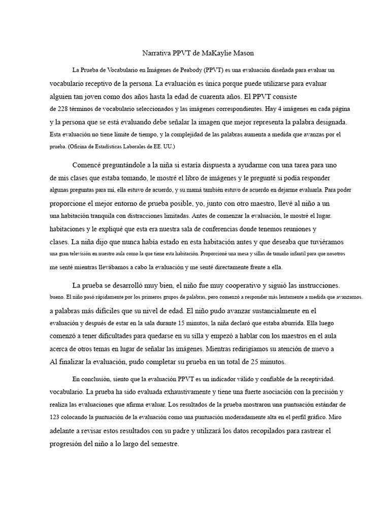 PPVT | PDF