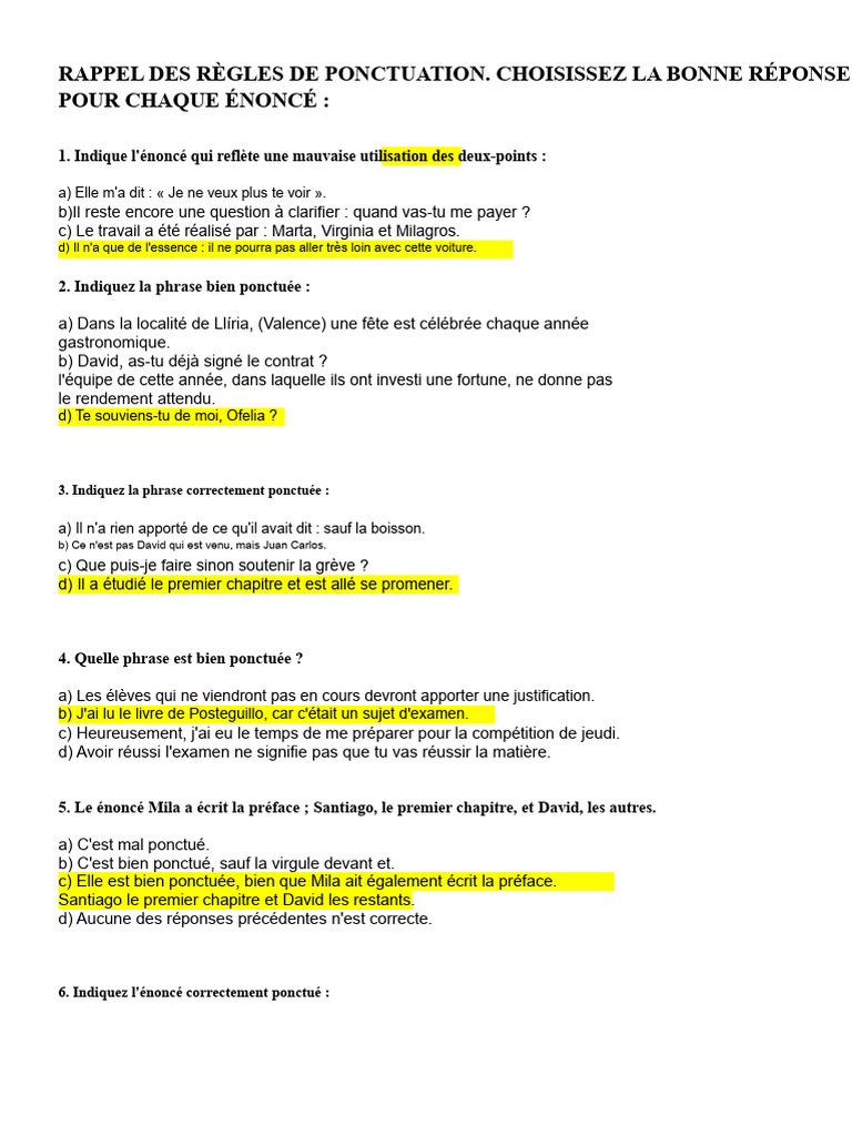 Atelier Signes de Ponctuation Sans | PDF | Phrase