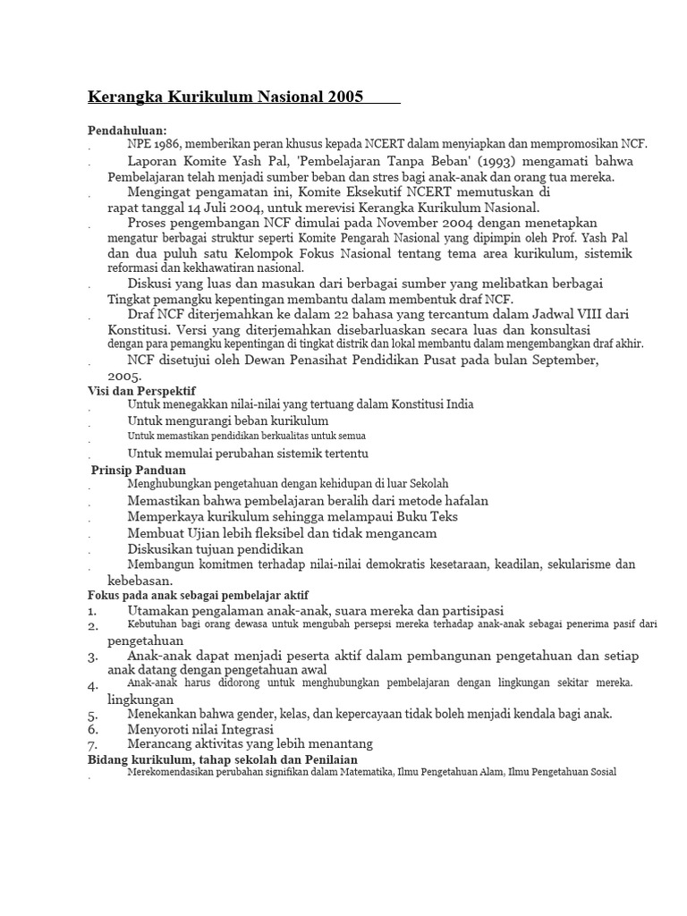 NCF 2005 | PDF