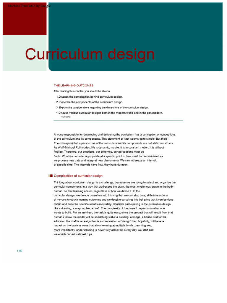 Curriculum Design Complexities Explained | PDF | Curriculum | Knowledge
