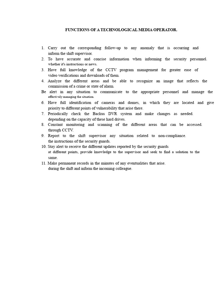 Functions of A Technological Media Operator | PDF