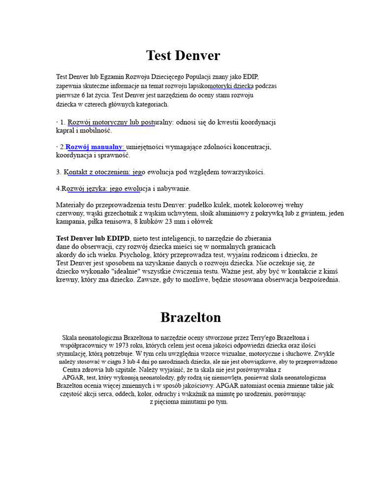 Test Denver | PDF