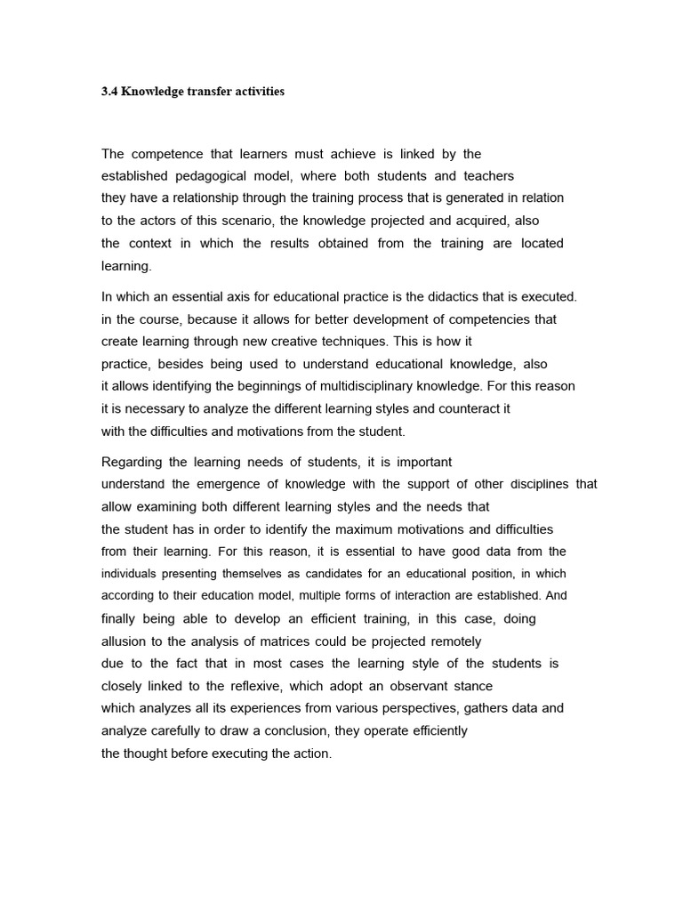 Competence That Learners Must Achieve, The Training Needs, and The Purpose of The Training | PDF ...