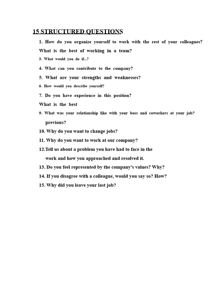 Essential Interview Questions Guide | PDF