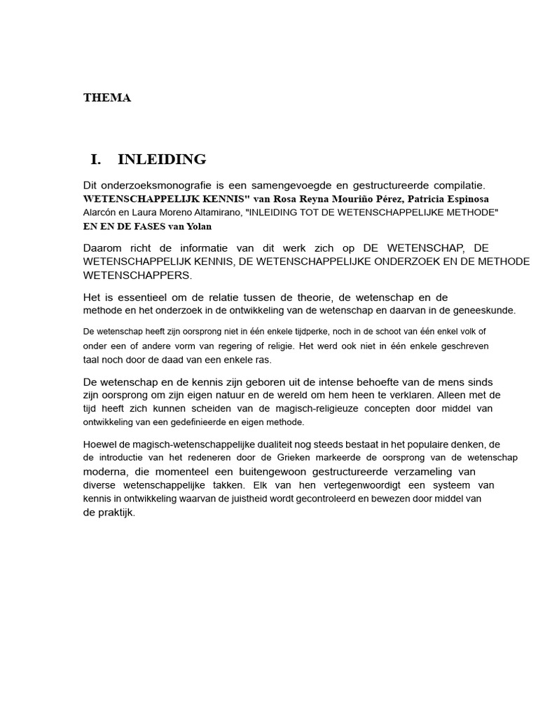 Monografie Over de Wetenschap en Het Onderzoek | PDF