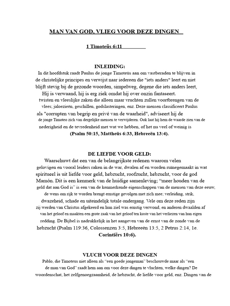 Man Van God, Vlieg Van Deze Dingen | PDF