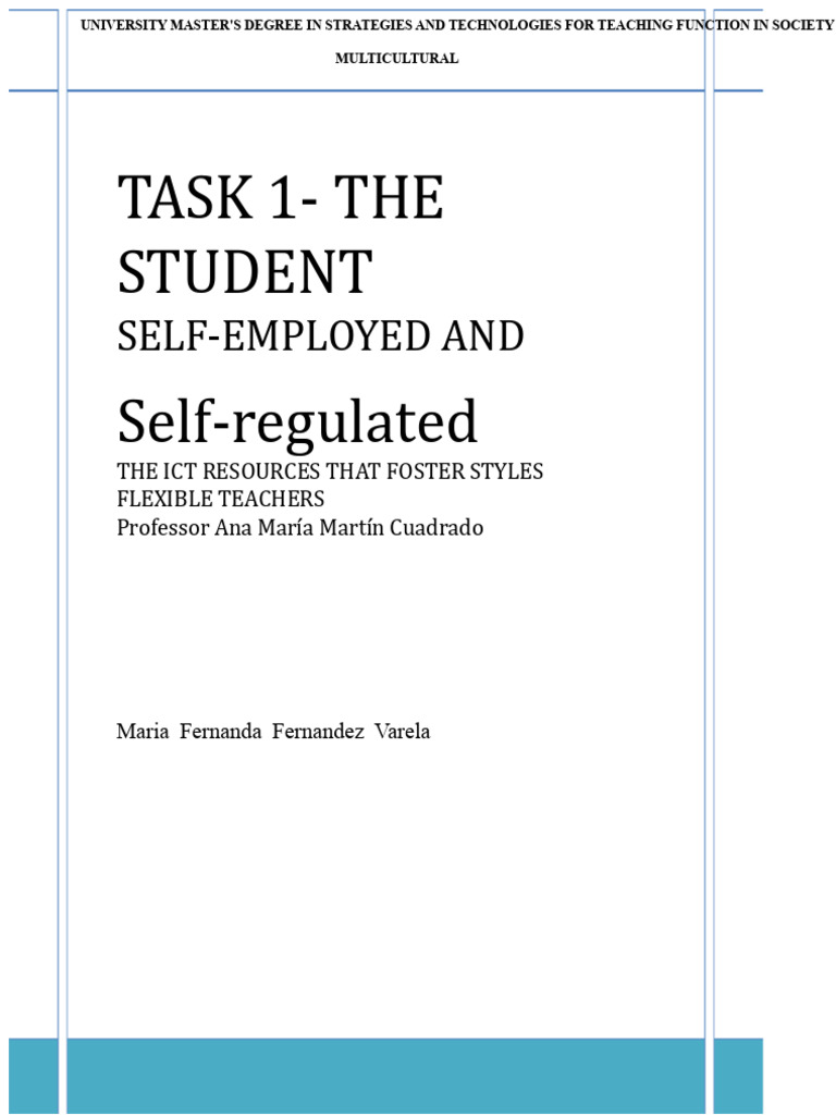 Self-Regulated Learning in Multicultural Education | PDF | Learning ...