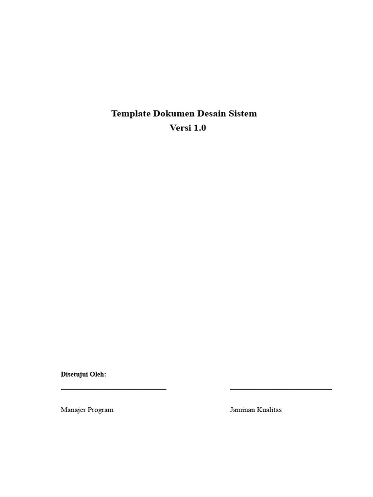 Dokumen Desain Sistem - Contoh | PDF