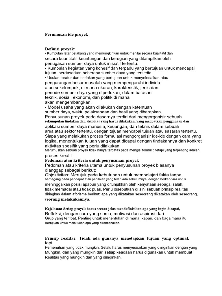 Panduan Penyusunan Proyek Efektif | PDF