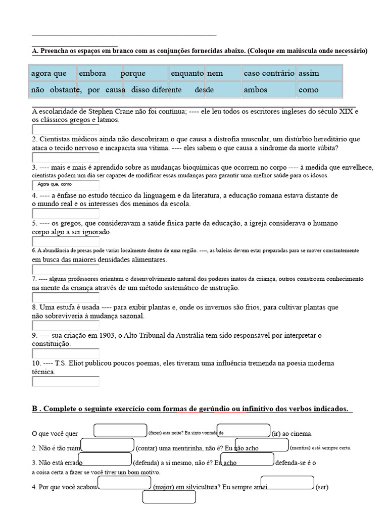 Exercícios de Gramática em Inglês | PDF | Dinheiro | Science