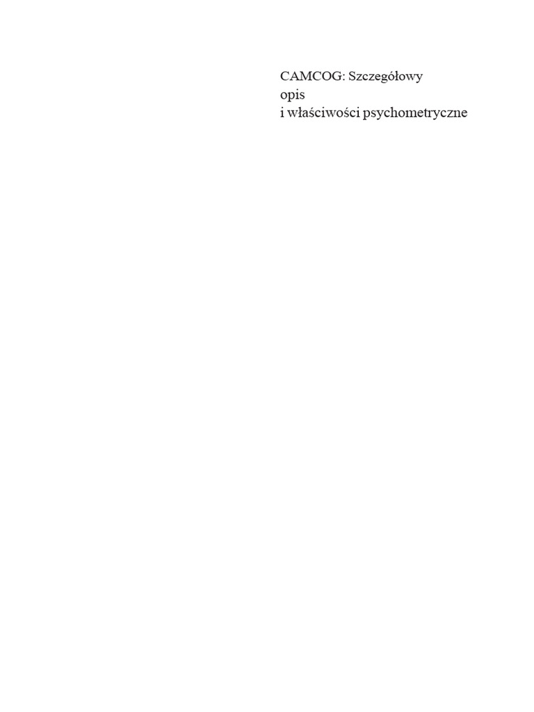Camcog PDF | PDF