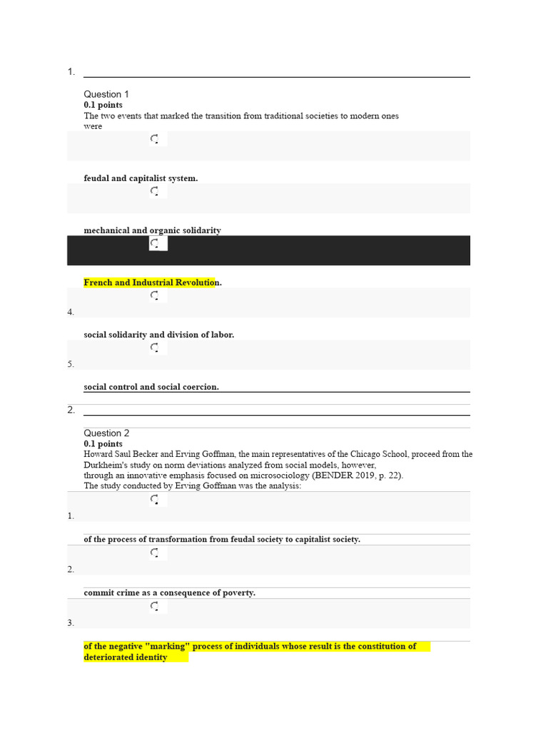 Questionnaire 2 Behavior and Society | PDF | Deviance (Sociology ...