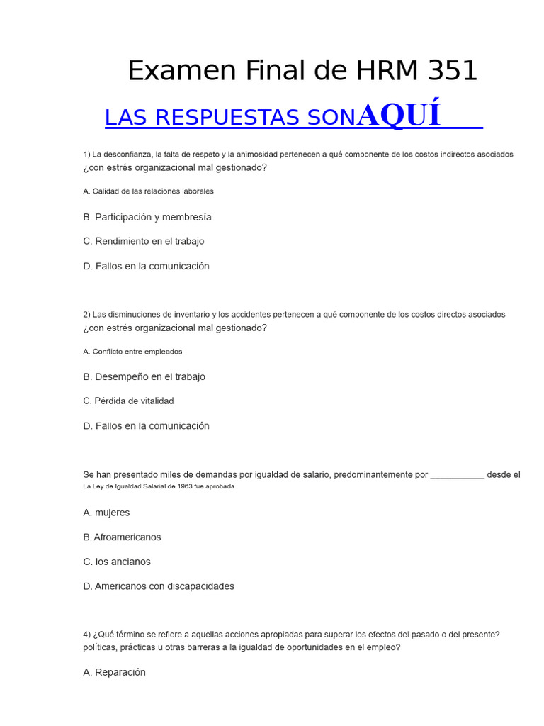 Hrm531hrm531examenfinalmcqscorrectas100 130520155056 Phpapp02 | PDF ...