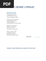 Définition et Origine du Lyrisme | PDF | Poésie | Arts