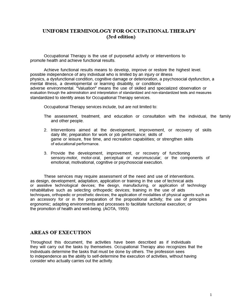 Uniform Terminology To 3rd Ed | PDF | Perception | Senses