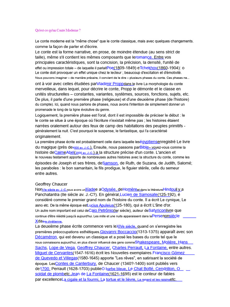Comprendre le Conte Moderne | PDF | Charles Perrault