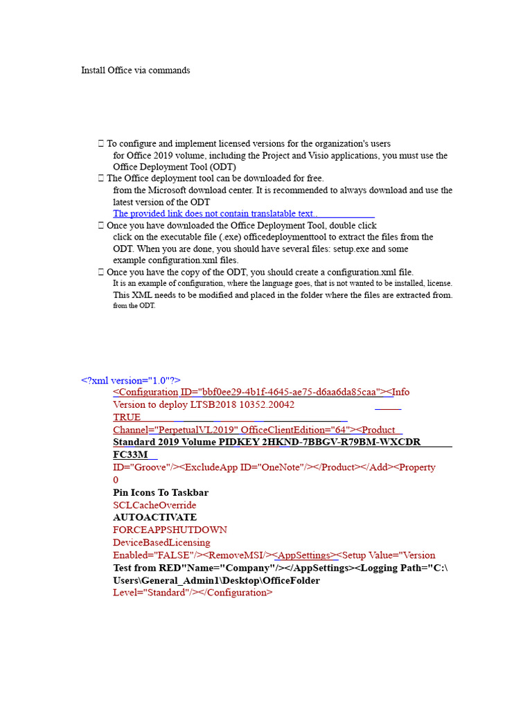 Install Office Via Command Line | PDF | Computer File | Command Line Interface
