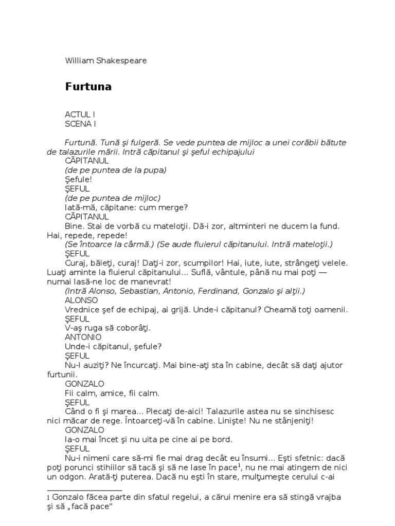 William Shakespeare - Furtuna | PDF William Shakespeare - Furtuna | PDF