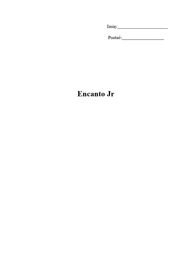 Skrypt Aktora Encanto JR | PDF