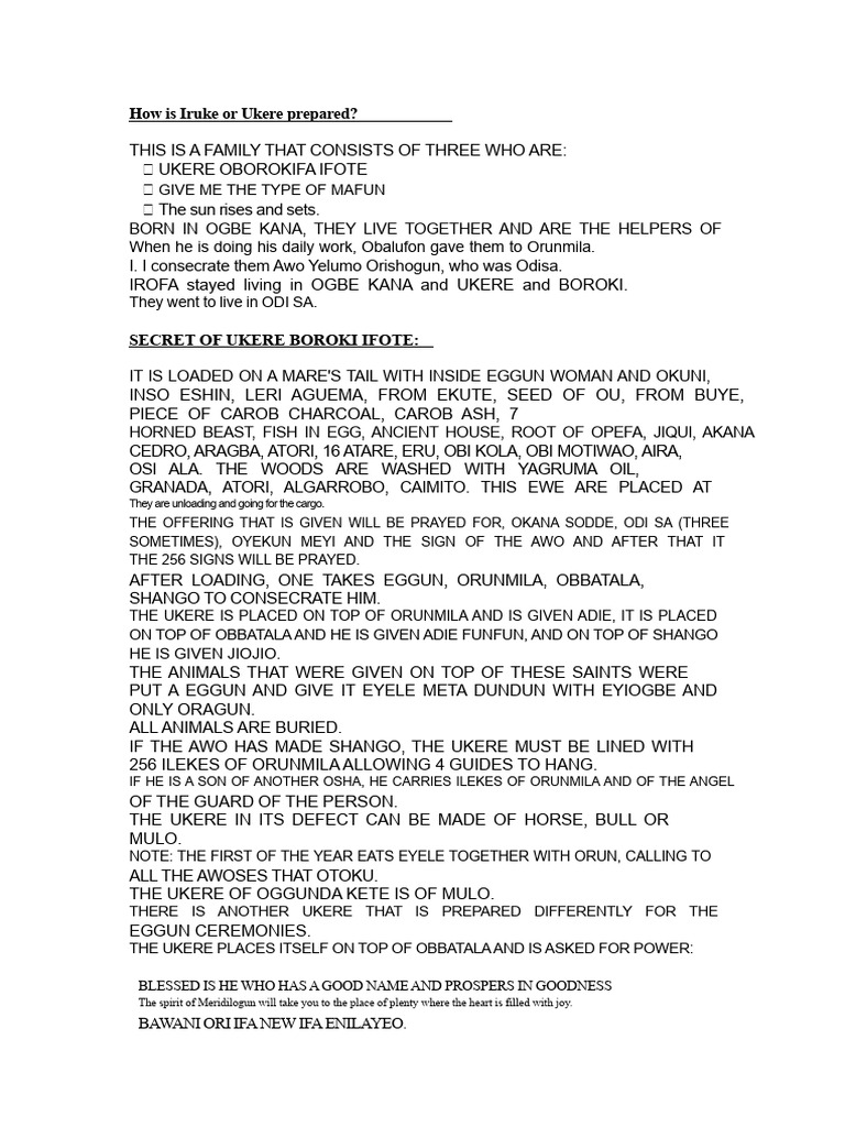 How To Prepare Iruke or Ukere | PDF