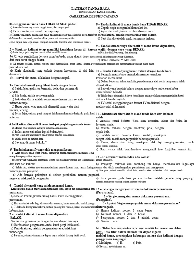 LATIHAN-TANDA BACA | PDF