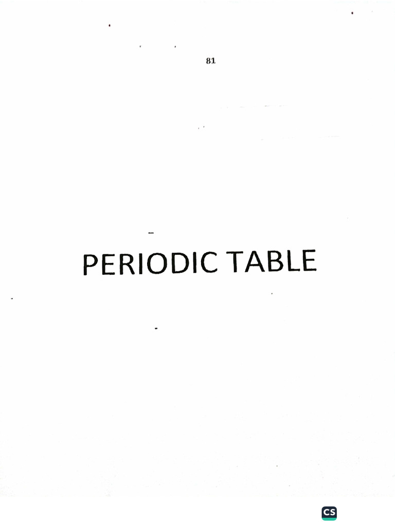 Periodic Table | PDF