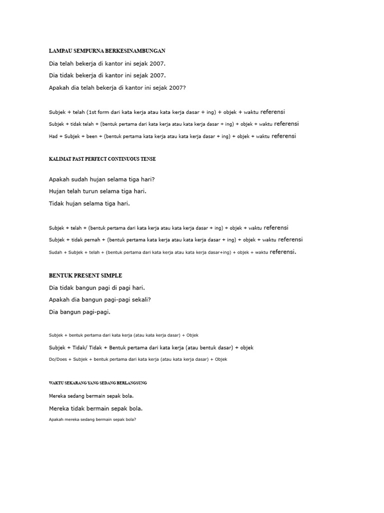 Past Perfect Continuous Tense | PDF
