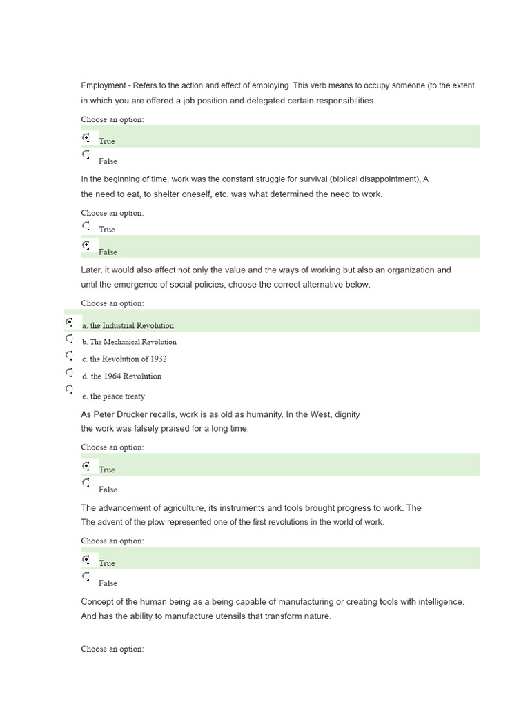 01 Consolidation Exercise - Evolution and Work Psychology | PDF