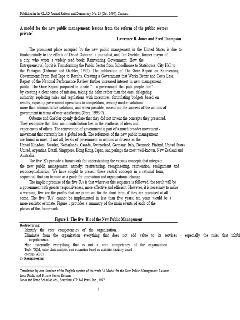 New Public Management Framework Explained | PDF | Marketing | Market ...