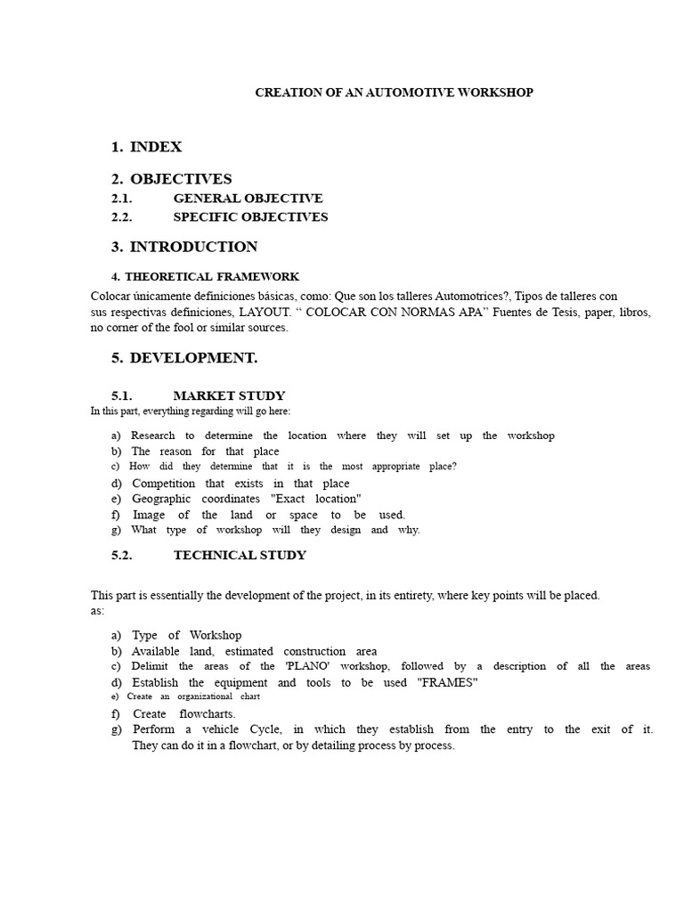 Automotive Workshop Creation Guide | PDF
