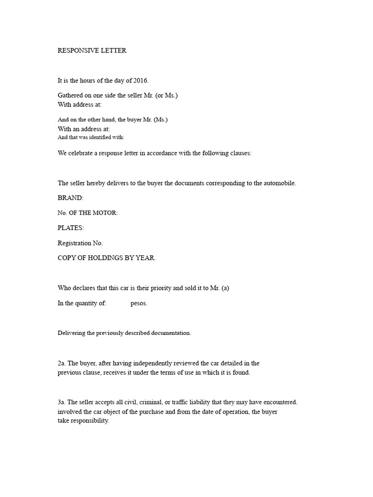 Responsive Letter Format | PDF