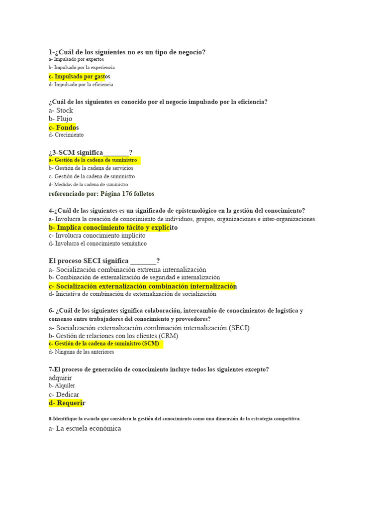 79365563-Mgmt630-Cuestionario Resuelto | PDF | Conocimiento administrativo | Conocimiento