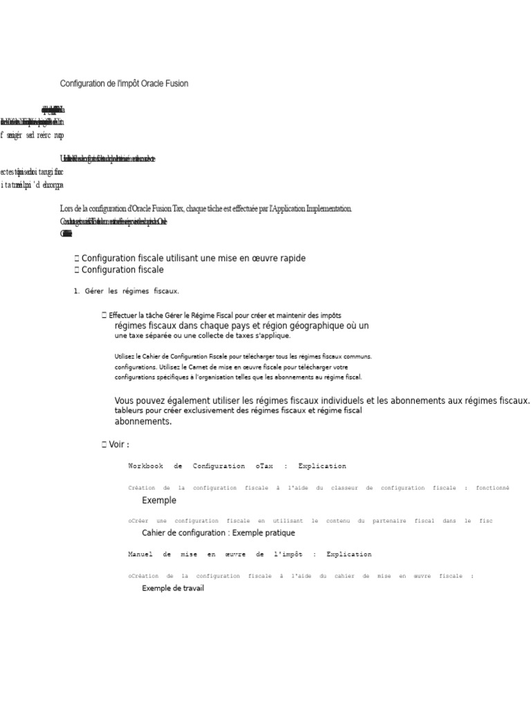 Configuration de l'impôt dans Oracle Fusion | PDF | Impôts | Niche fiscale