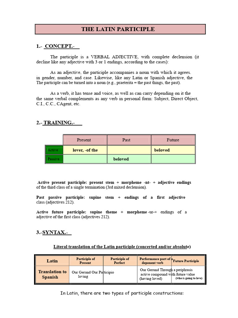 Latin Participles and Roman Soldiers | PDF | Verb | Adjective