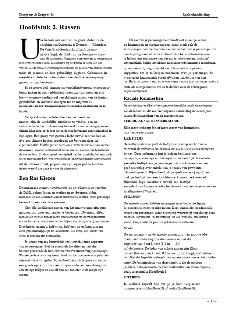 Rassen DND 5e | PDF