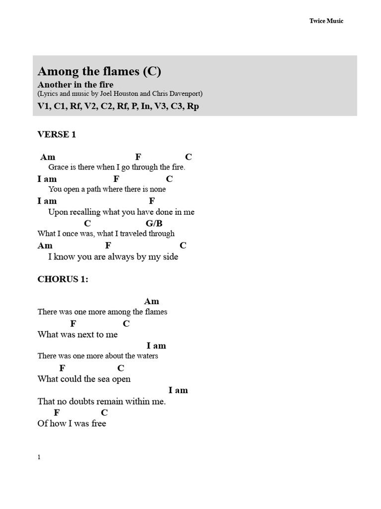 Between The Flames Chords | PDF | Systematic Theology | Theology