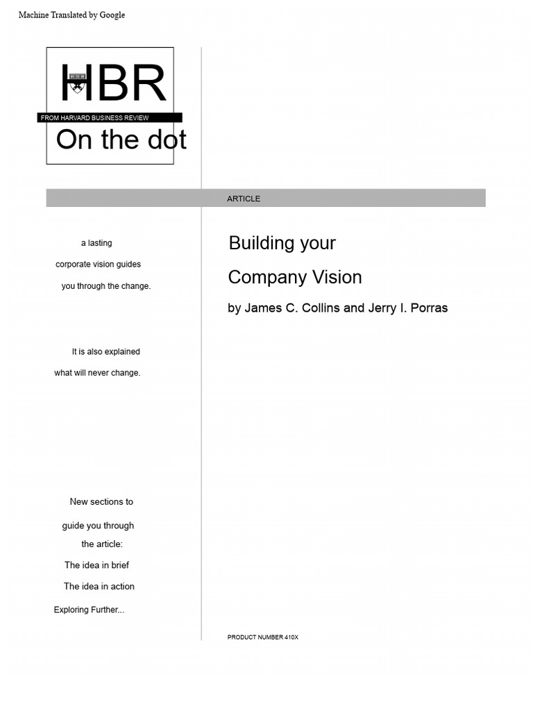 Building Your Company's Vision | PDF | Goal | Value (Ethics)