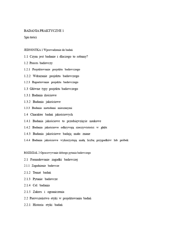 PR 1 Spis Treści | PDF